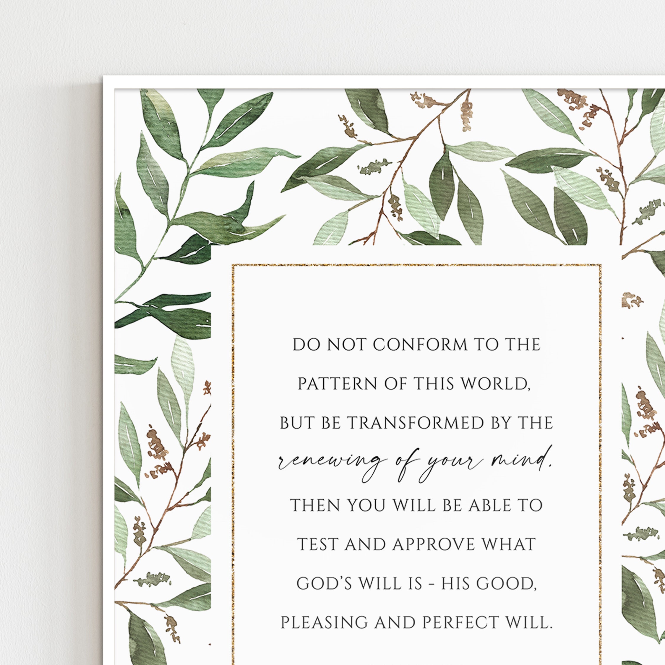 Romans 12:2 Do Not Conform to the Pattern Bible Verse Wall Art ...