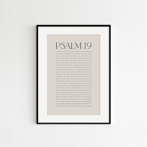 Psalm 19, Bible Verse Wall Art, Printable Scripture, Modern Scripture ...