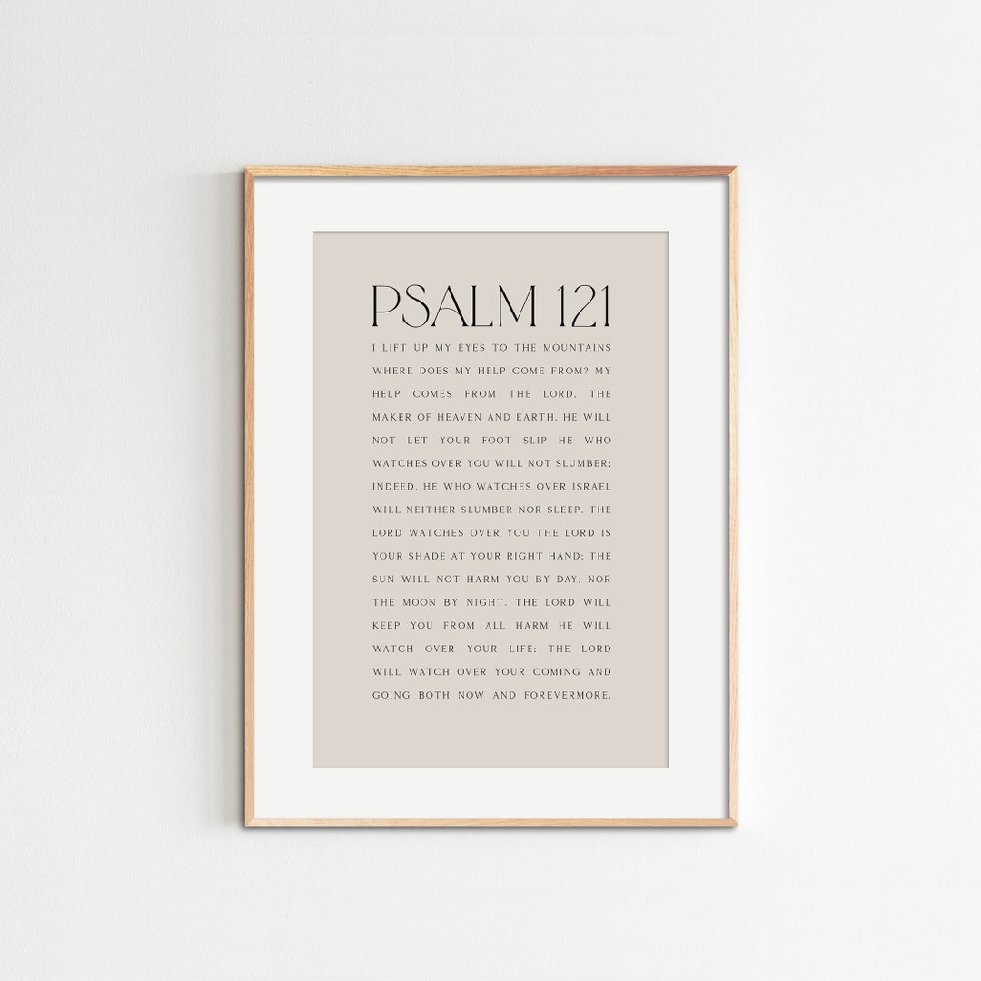Psalm 121, Bible Verse Wall Art, Printable Scripture, Printable Modern ...