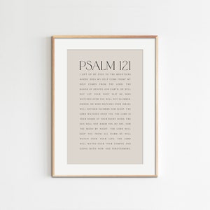Psalm 121, Bible Verse Wall Art, Printable Scripture, Printable Modern ...