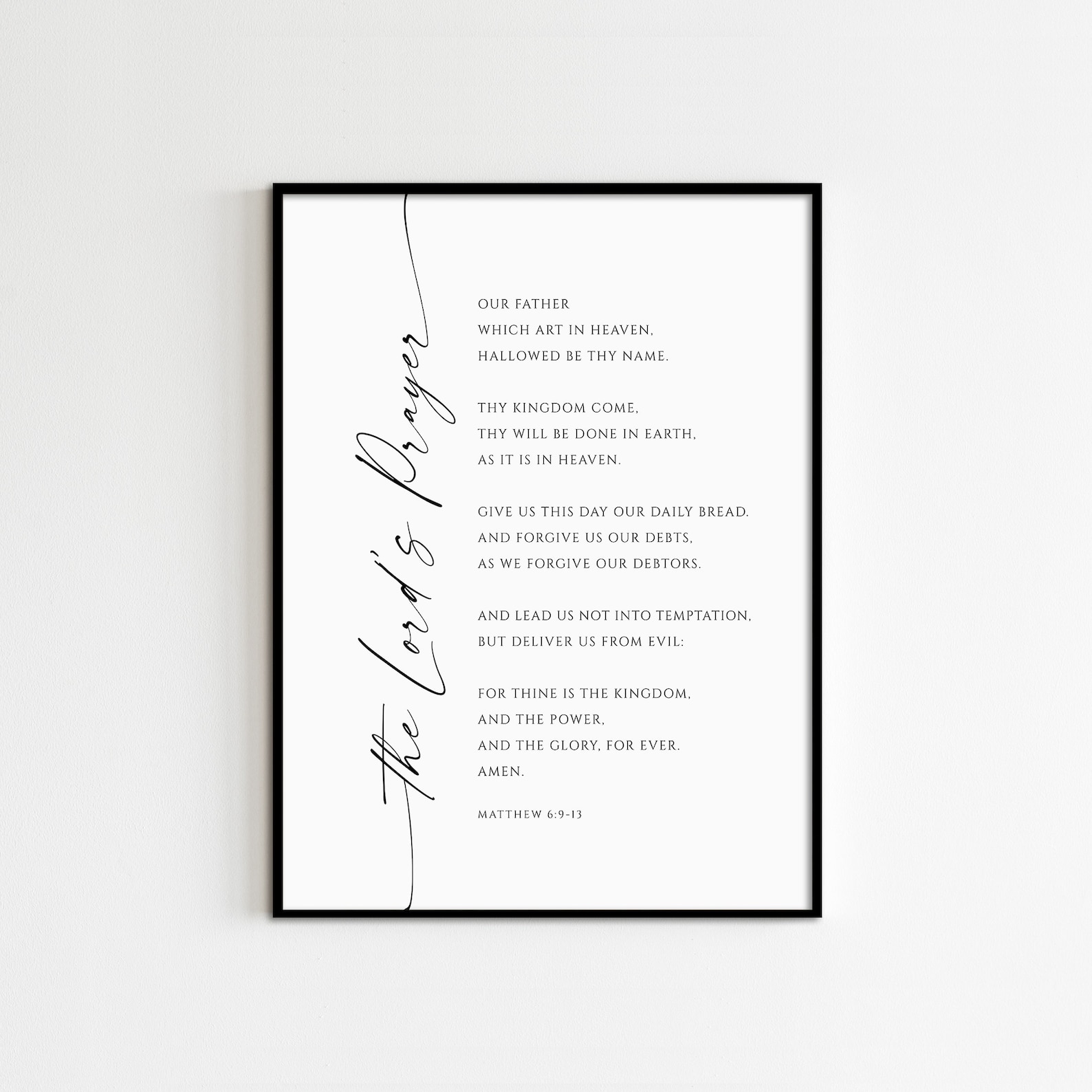 The Lord's Prayer the 10 Commandments Wall Art Set of 2 - Etsy