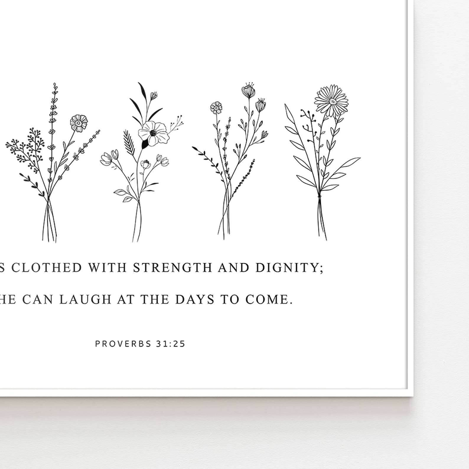 Proverbs 31:25 Mother's Day Bible Verse Printable Wall Art - Etsy