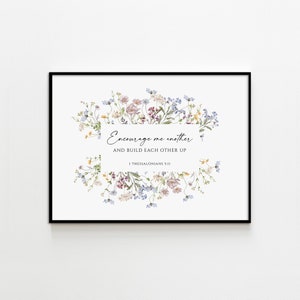 Encourage One Another 1 Thessalonians 5:11 Bible Verse Wall Art ...