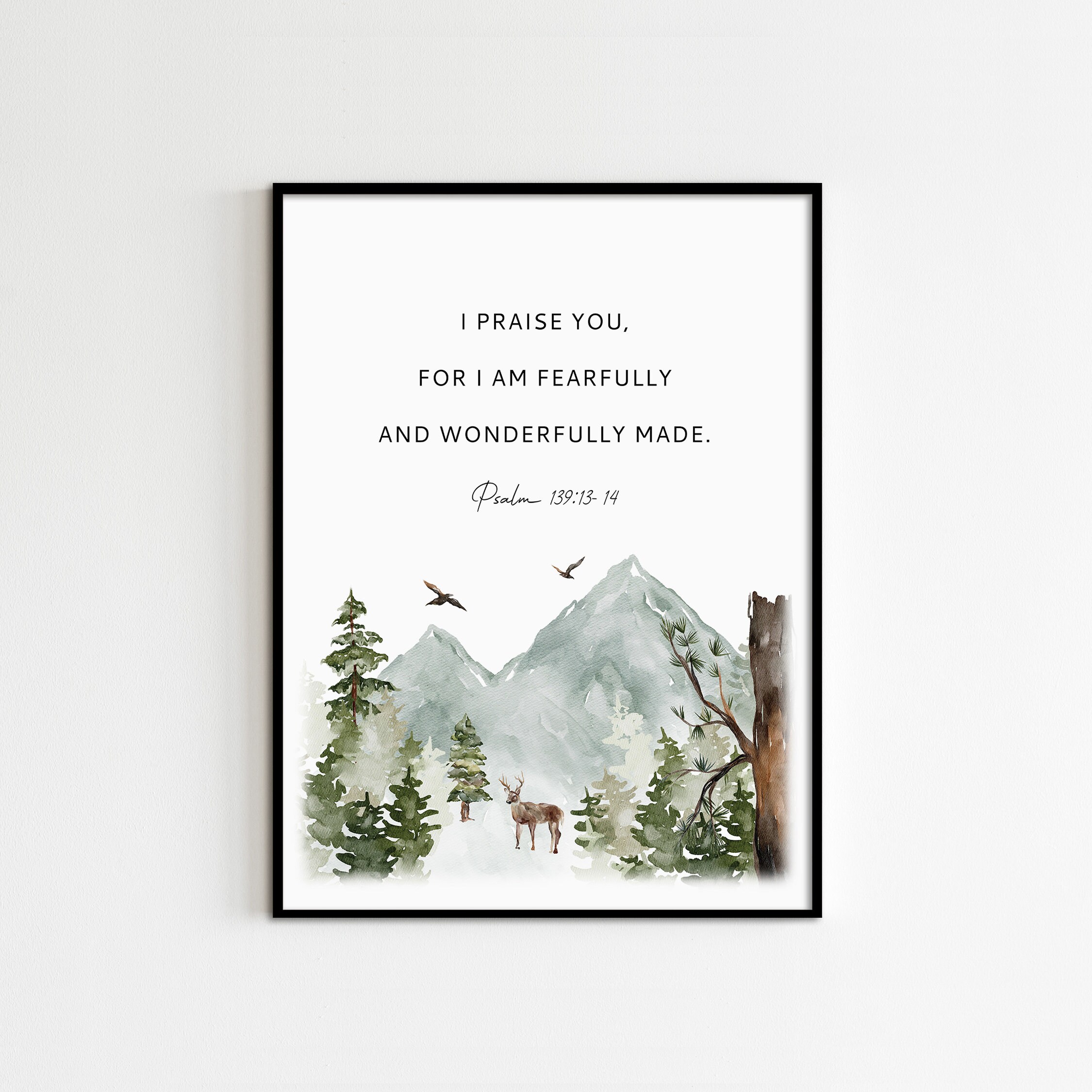 Psalm 139:13-14 I Am Fearfully and Wonderfully Made - Etsy