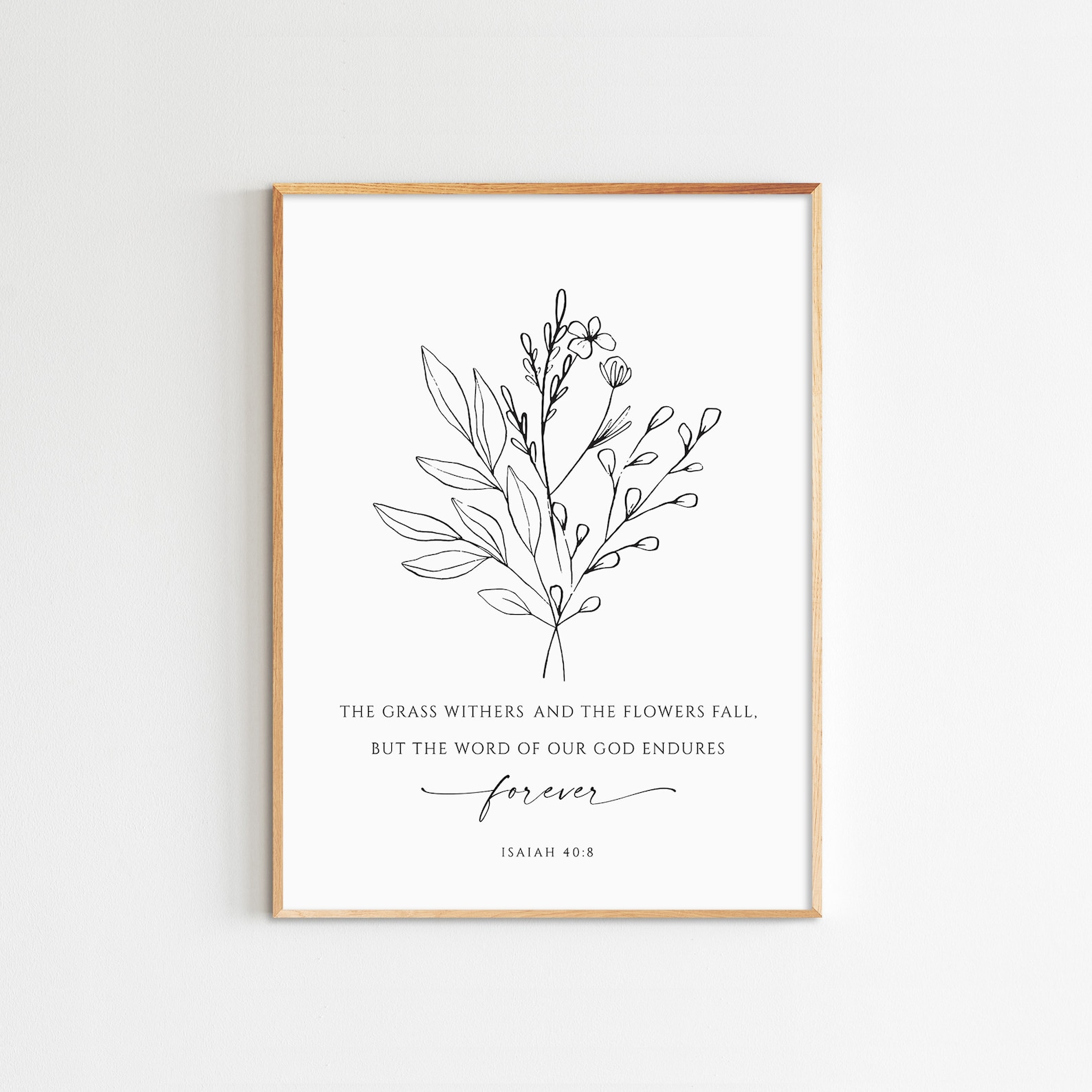 Isaiah 40:8 Bible Verse Wall Art Printable Scripture Christian - Etsy