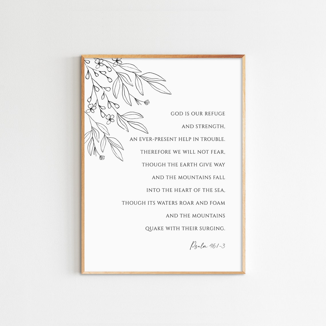 Psalm 46:1-3 Bible Verse Wall Art Printable Scripture - Etsy