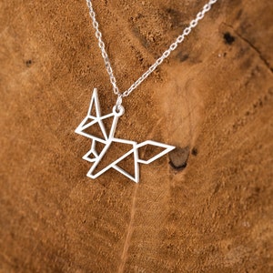 Fox Necklace Fox Pendant Origami Fox Necklace Custom Animal Necklace ...