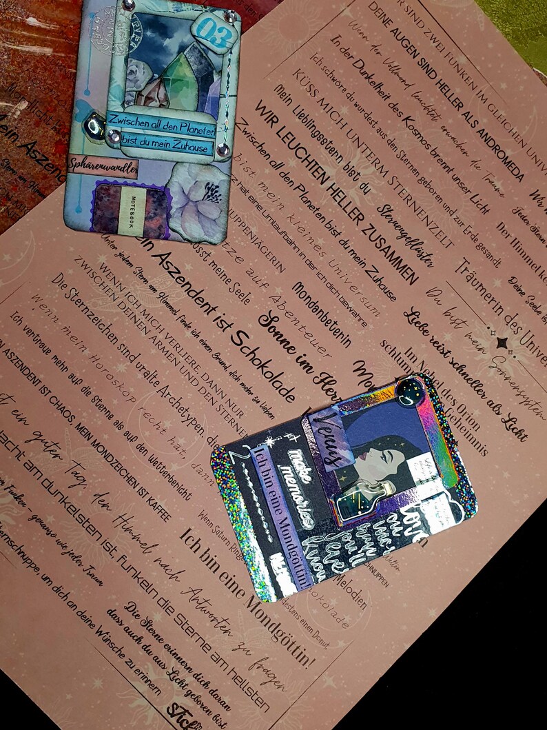 Galactic Words - Typography Printables - German Quotes for Scrapbooking ...