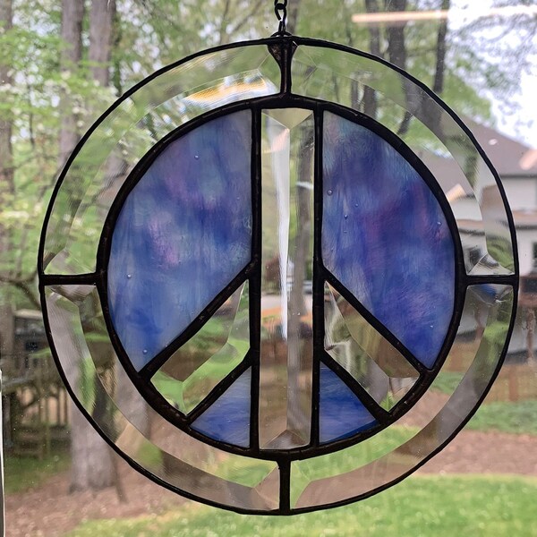 Peace Sign Stained Glass - Etsy