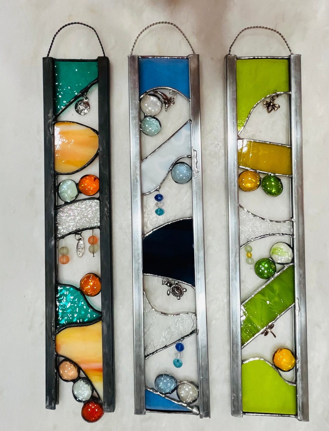 Stained Glass Streamer Mobile Suncatcher Themed Garden, Ocean, Beach ...
