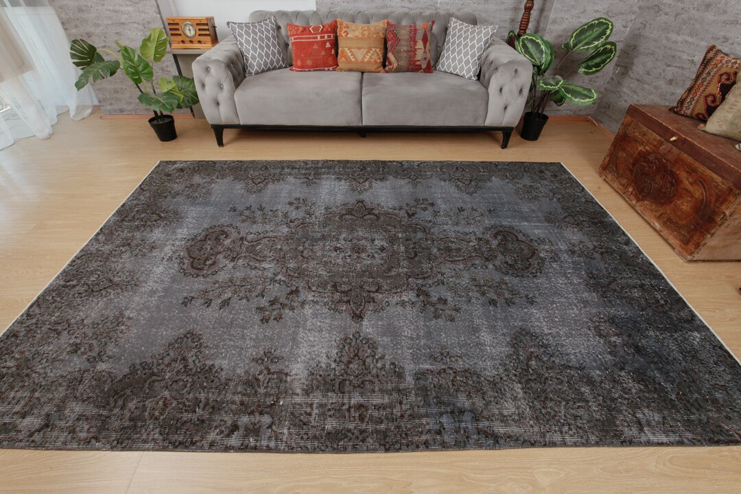 6x10 Rug for Bedroom, Vintage Area Rug, 6'3 X 9'8 Grey Brown Living ...