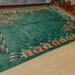 7x10 Green Floral Rug,hand Knotted Rug, Area Rug, 6'11 X 9'8 Antique ...