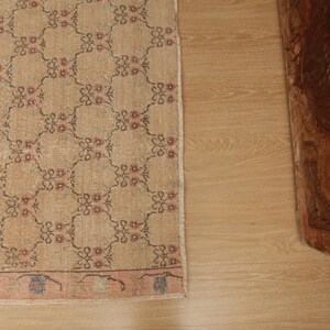 4x9 Retro Kitchen Rug, Bed Plan Rug, 4'2" X 8'8" Turkish Bedroom Rug ...
