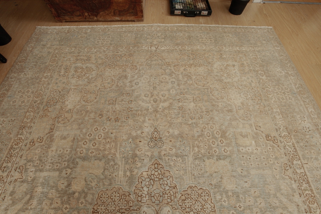 8x12 Oversize Vintage Rug, Bedroom Rug, 8'1 X 11'8 Hand Knotted Rug ...