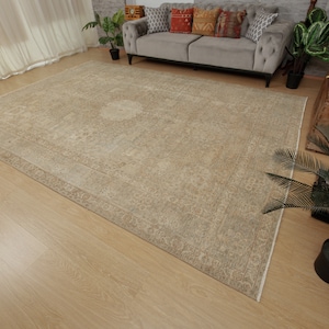 8x12 Oversize Vintage Rug, Bedroom Rug, 8'1 X 11'8 Hand Knotted Rug ...