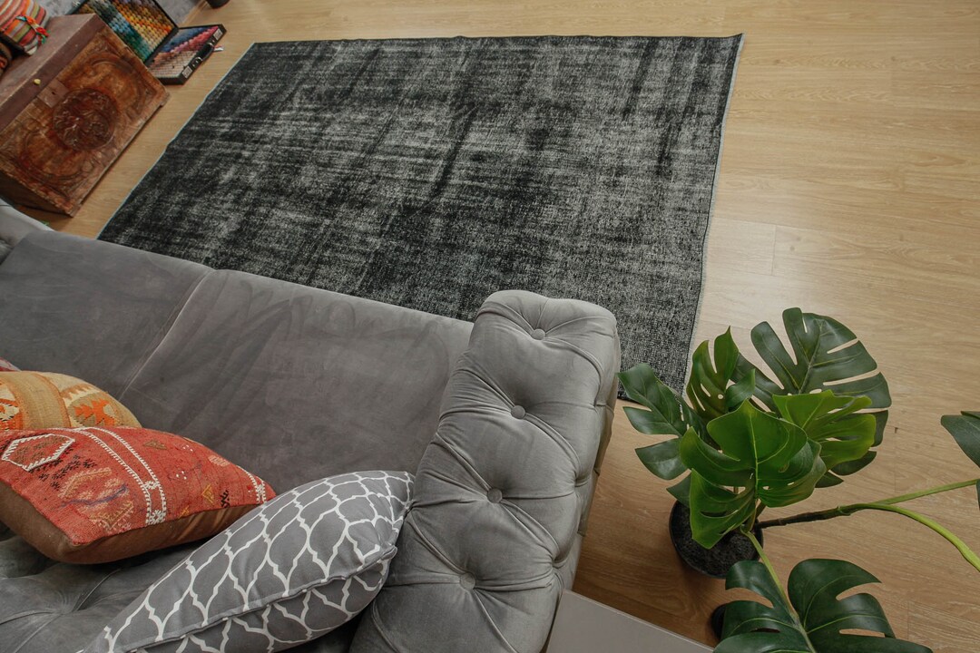 5x9 Rug for Living Room Black Bedroom Rug 5'3 X - Etsy