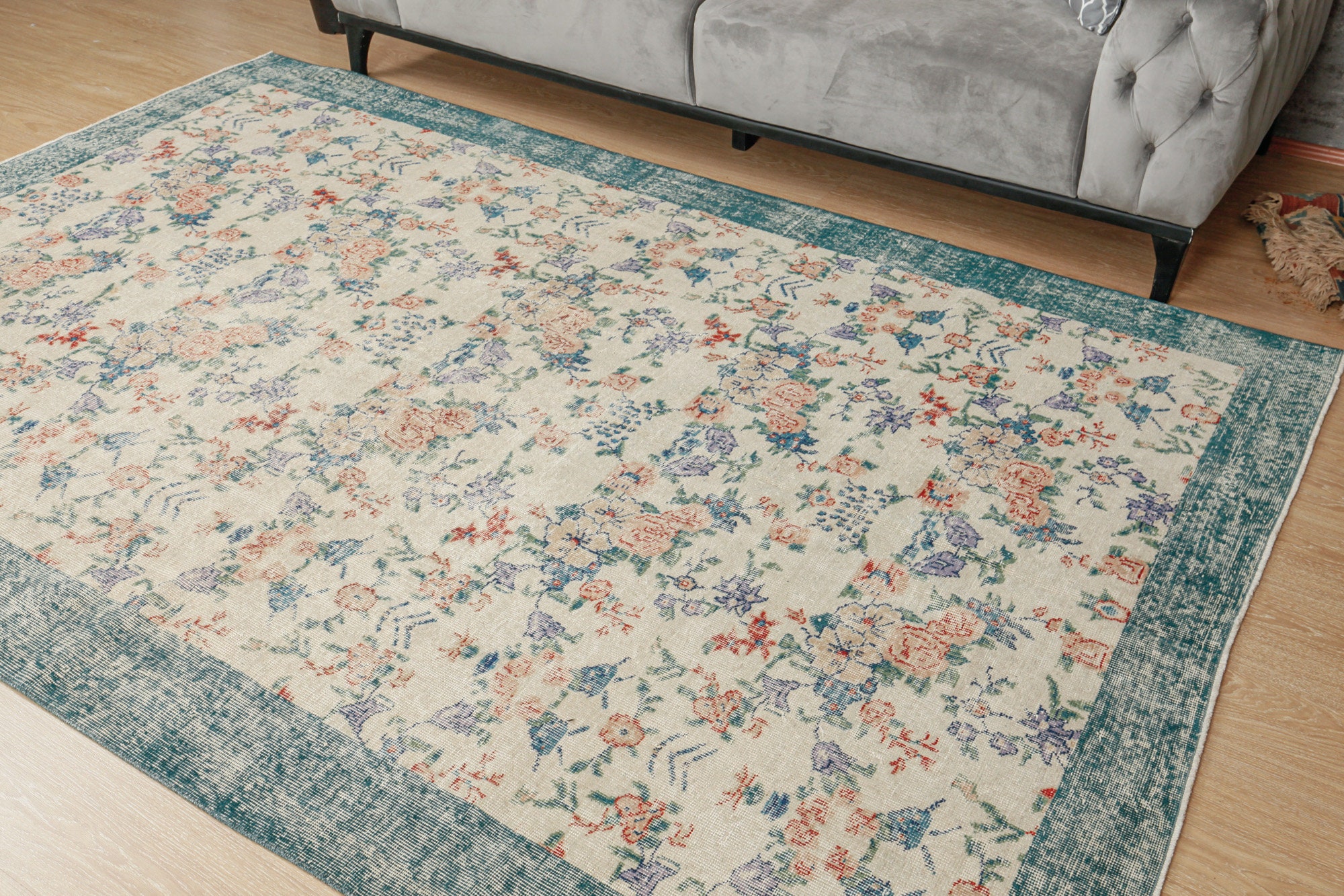 6'3 X 9'6 Floral French Area Rug large - Etsy