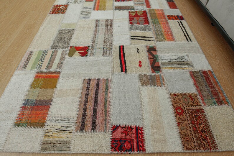 5x8 Dining Room Patchwork Rug,boho Bedroom Rug, 5'3" X 7'6" Patchwork ...
