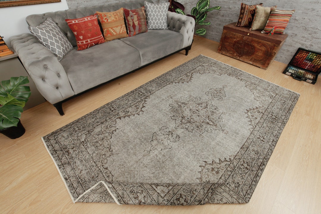 5x9 Retro Kitchen Rug, Living Room Rugs, 5'3" X 8'9" Turkish Rug ,woven ...