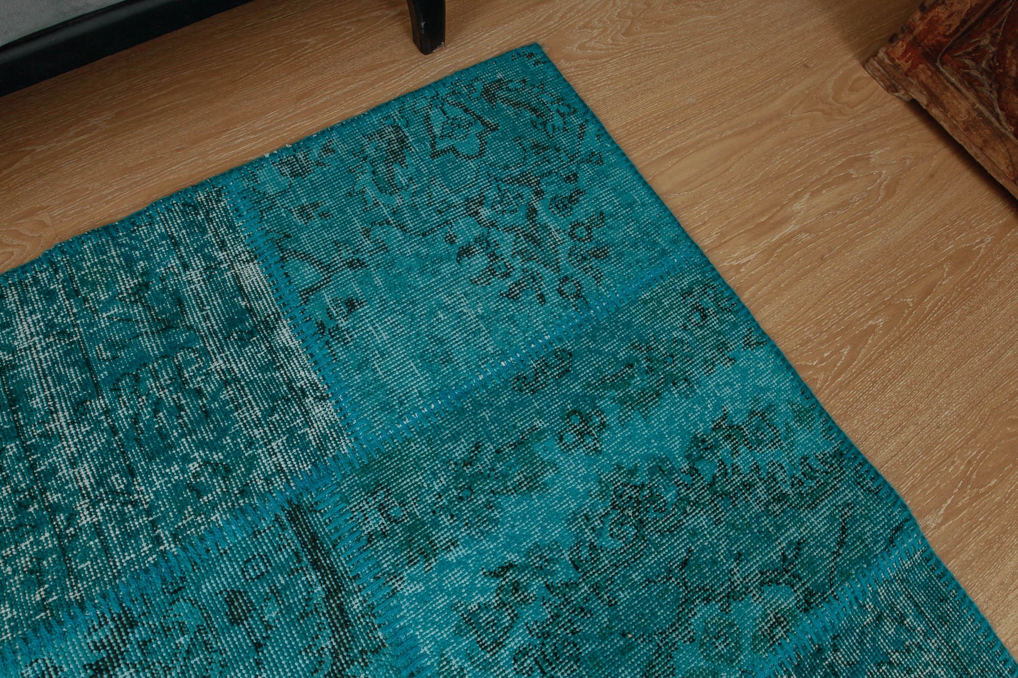 5x8 Shades of Blue Patchwork Rug , Vintage Modern Boho Deco Patchwork ...