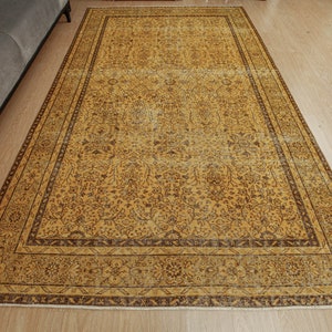 6x10 Living Room Rug, Yellow Brown Area Rug, 6'5" X 9'11" Dining Room ...
