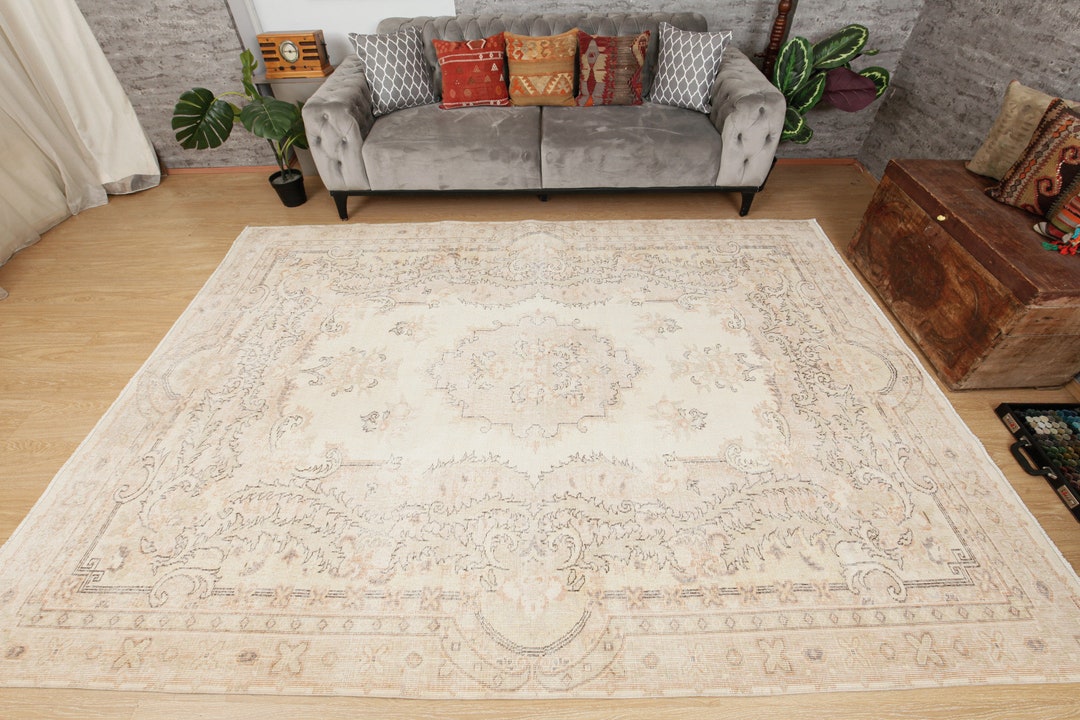 7x10 Handmade Living Room Rug, Dining Room Rug,7'1 X 10'3 Retro Wool ...