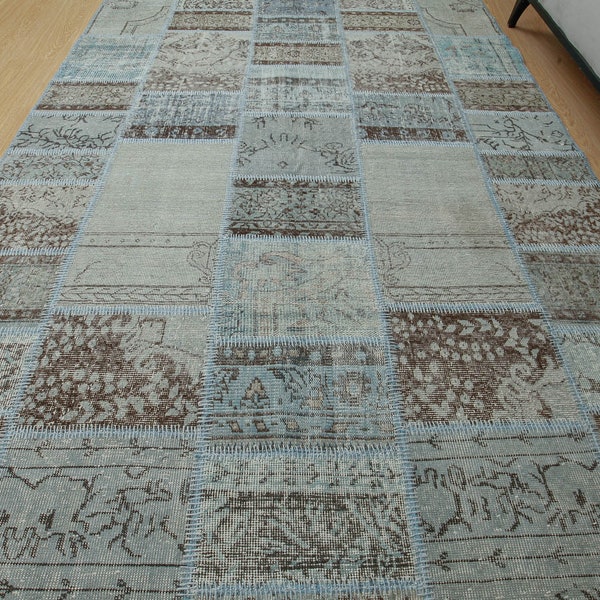 Gray Patchwork Rug - Etsy