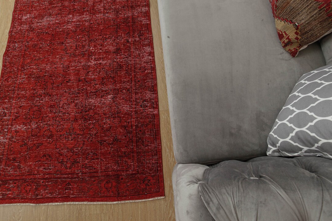 3'7 X 7'3 Red Bohomian Deco Carpet Coffee - Etsy