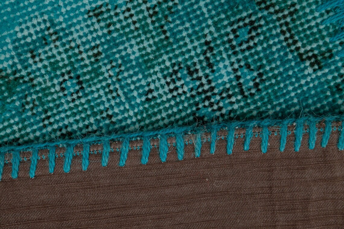 5x8 Shades of Blue Patchwork Rug , Vintage Modern Boho Deco Patchwork ...