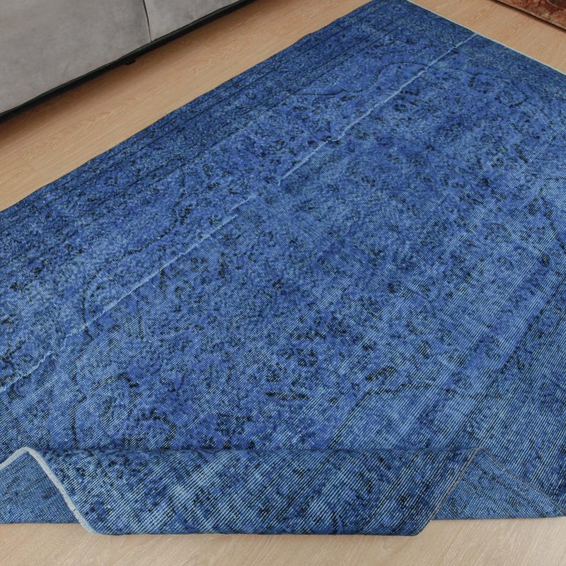 Blue Rug - Etsy