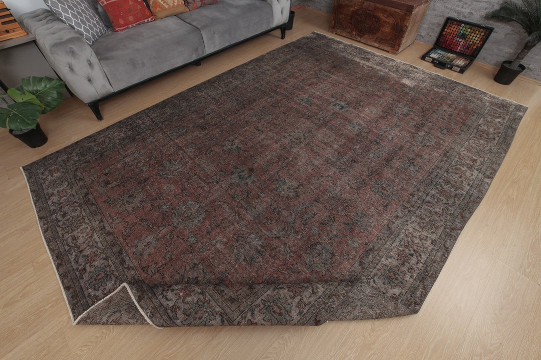 8x11 Oushak Wool Rug, Hand Woven Rug, 7'9 X 11' Rustic Rug, 2310177763 ...