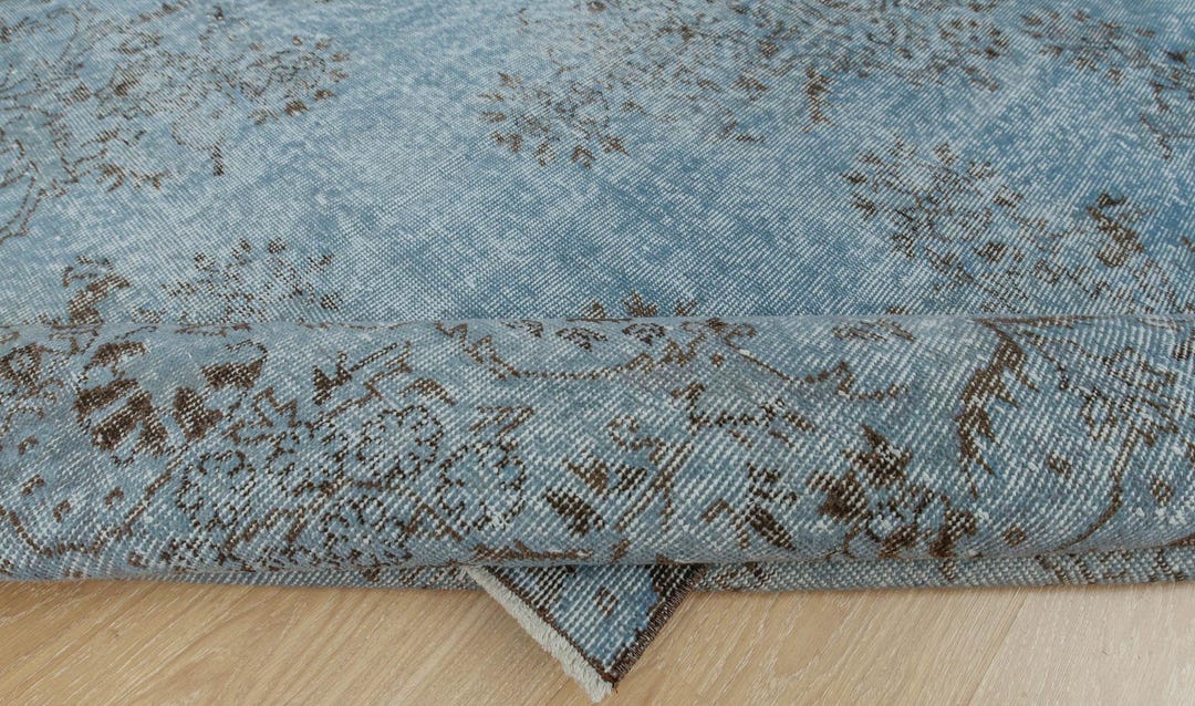 8x10 Faded Blue Rug, Area Rug ,kitchen Boho Rug, 6'7" X 10'5" Vintage ...