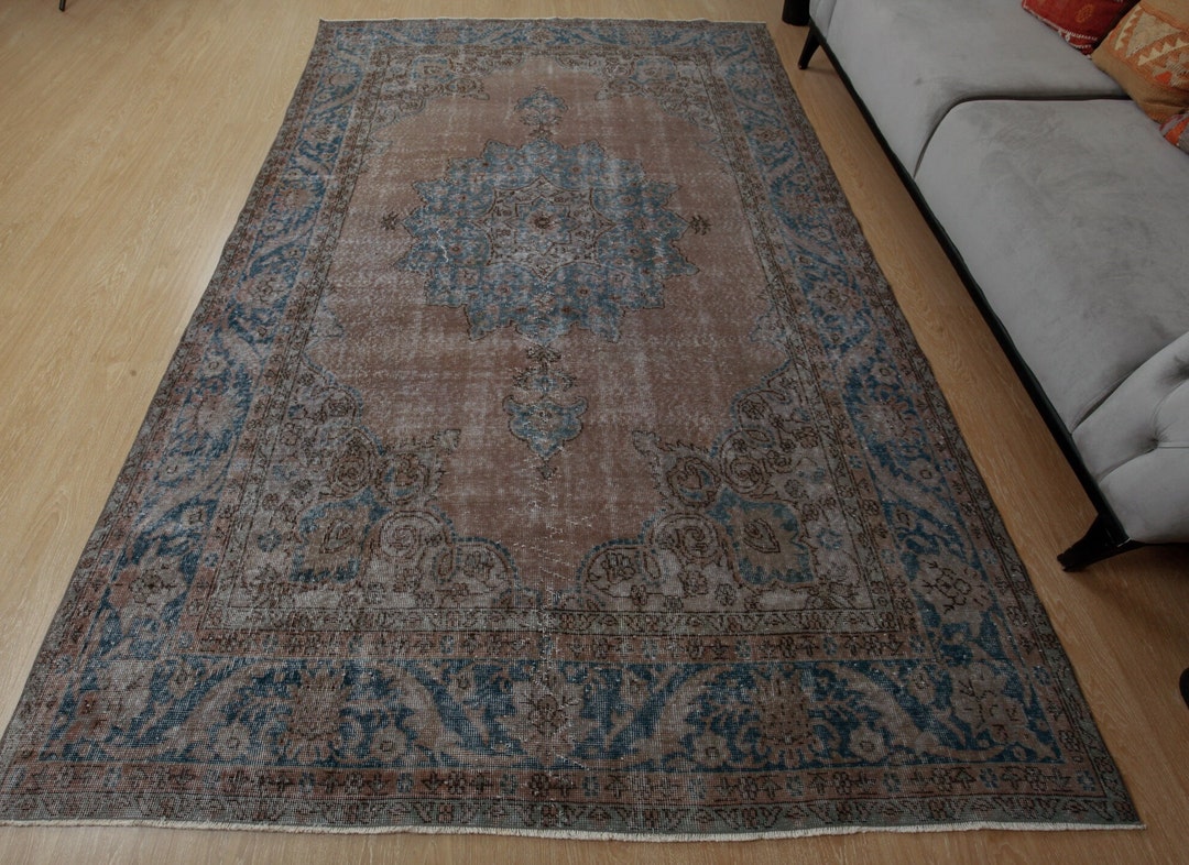 6x10 Retro Living Room Rugs, Bed Plan Rug, 6'5" X 10'2" Vintage Rug ...