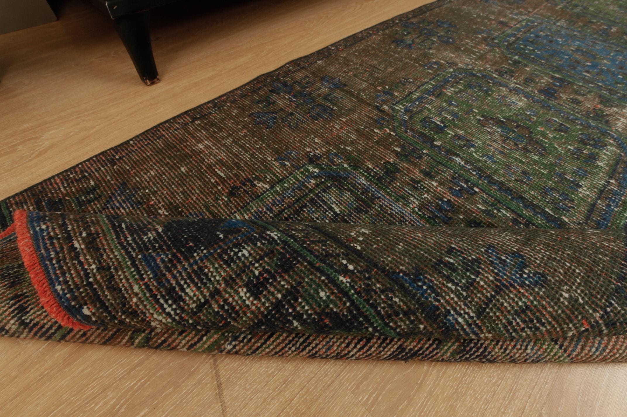 3x11 Distressed Kitchen Rug, Vintage Corridor Rug, 3'5" X 10'11" Boho ...