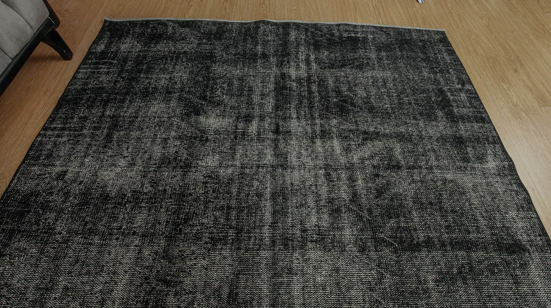 5x9 Rug for Living Room, Black Bedroom Rug, 5'3" X 8'8", Vintage Rug ...