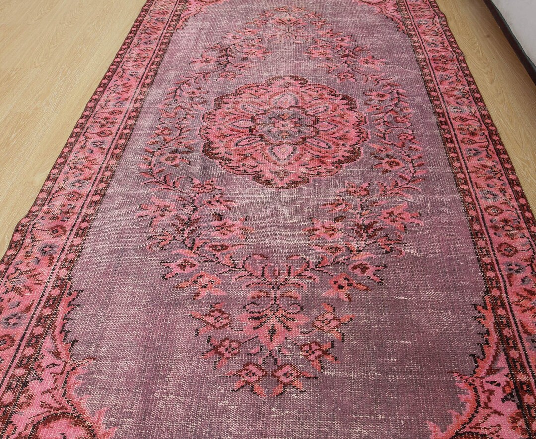 5x9 Oriental Bed Plan Rug, Floral Living Room Rug . 4'11 X 8'6 Pink ...