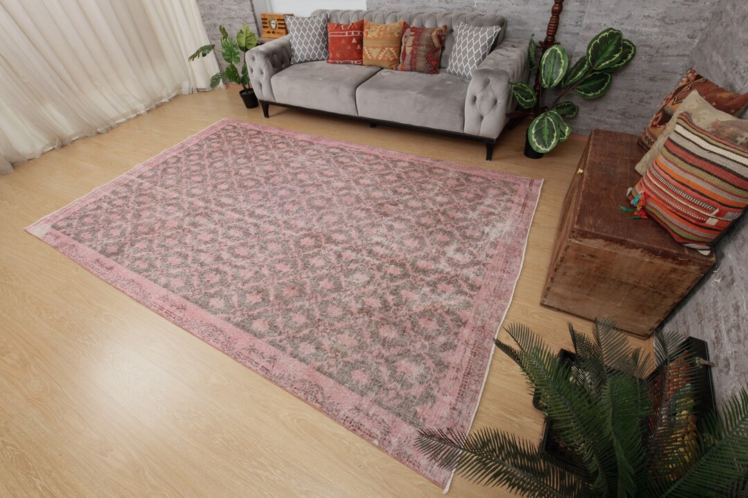 6x10 Rug for Living Room, Pink Brown Area Rug, 6'5 X 10' Bedroom Rug ...