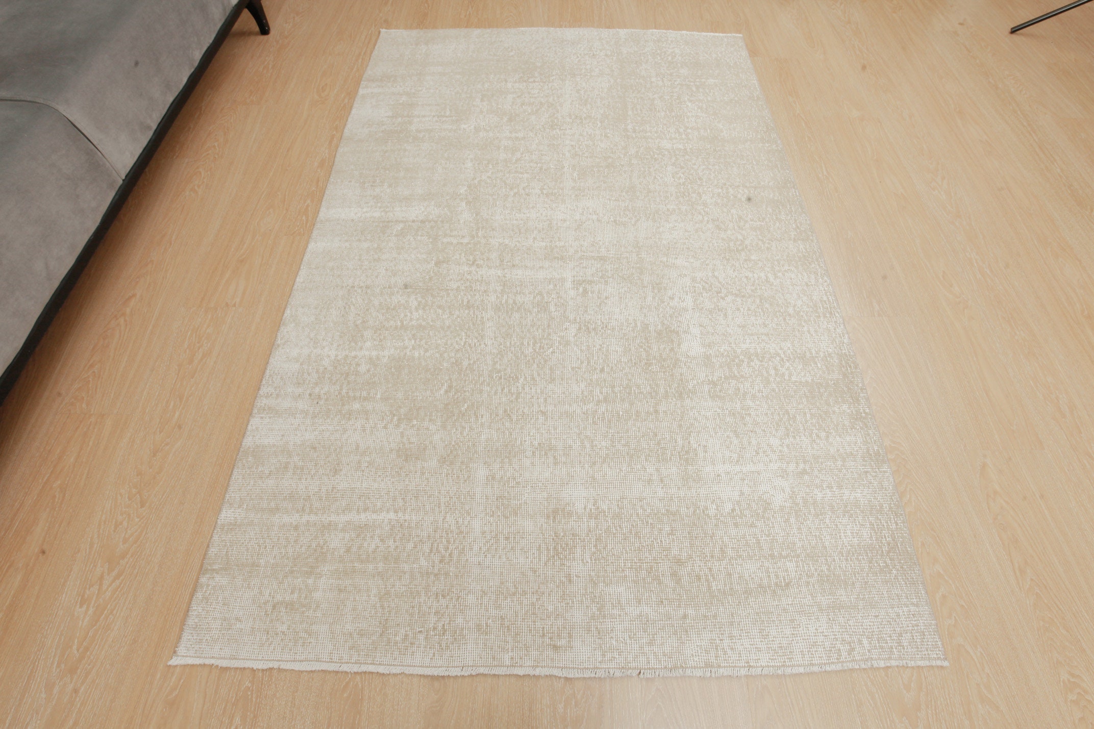 5x7 Simple Ivory Rug Kitchen Rug Retro Area Rug - Etsy