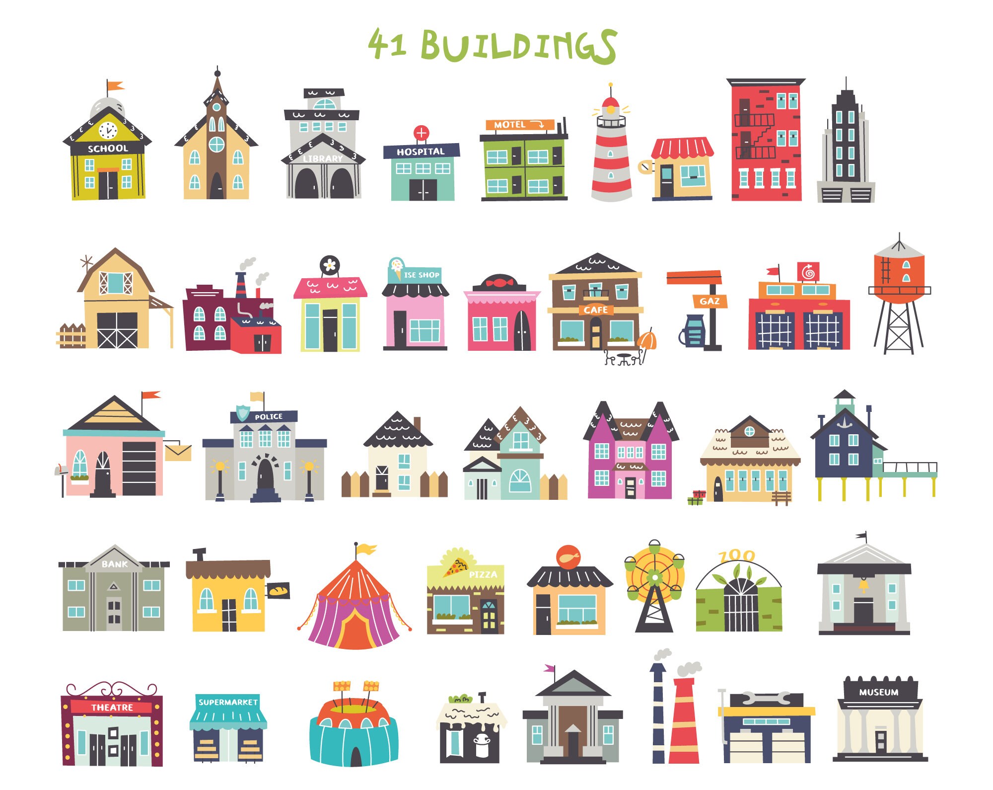 Kids Digital Map creator: City Transport Roads Building. | Etsy