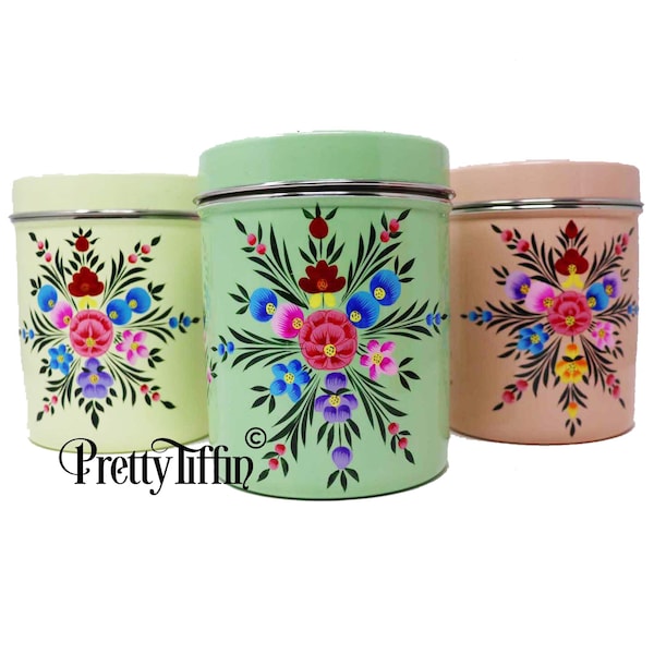 Tin Tea Bag Canister - Etsy UK