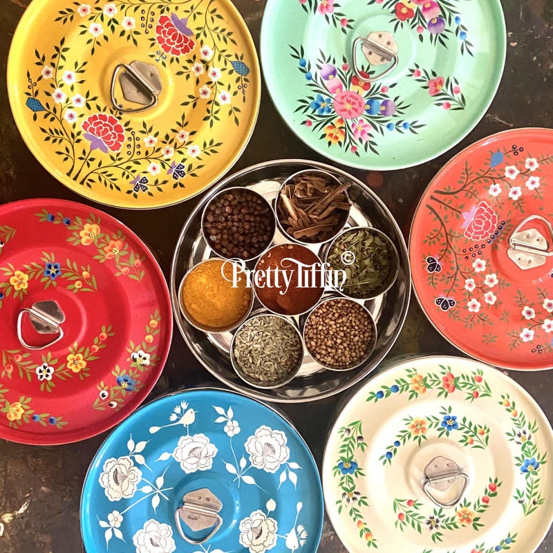 Red Tin Spice Box - Etsy