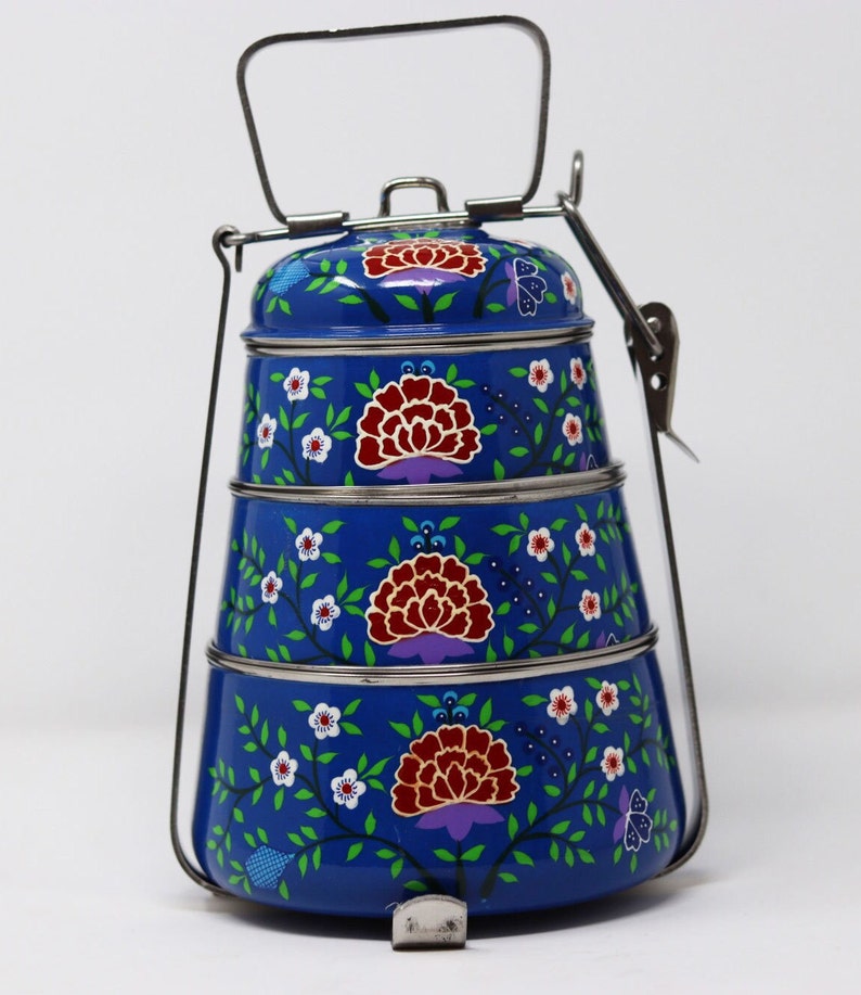 Traditional Indian Tiffin Box Eco Lunchbox Compartment - Etsy