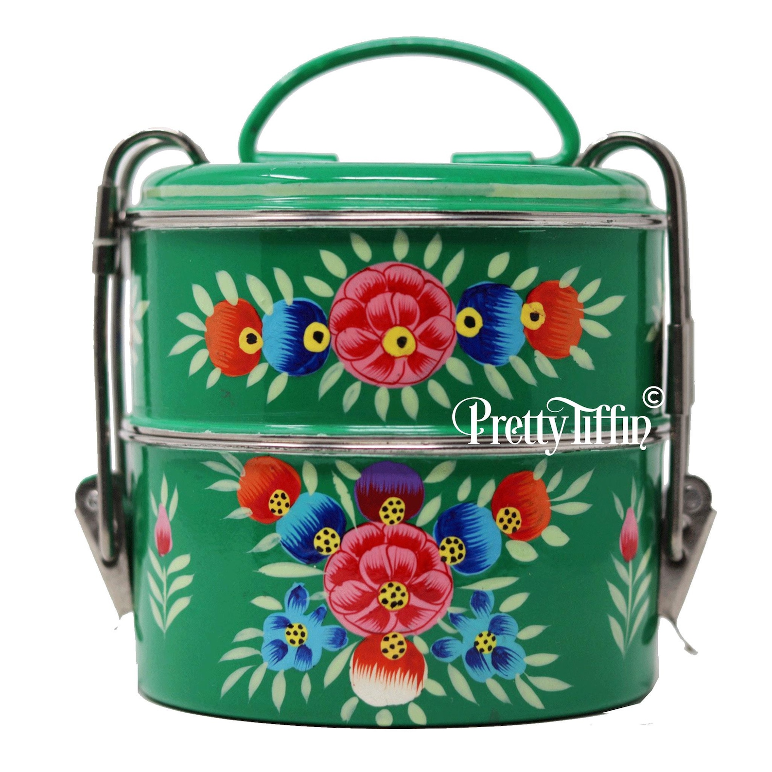 Indian Tiffin Lunchbox, Hand Painted Tiffin Tin, Traditional Tiffin ...