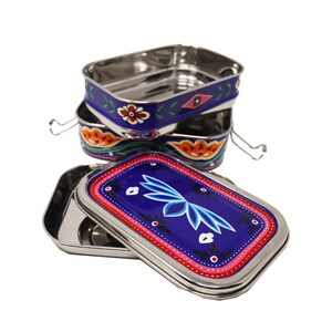 Pakistani Truck Art Hand Painted Bento Box, Two Compartment Lunchbox ...