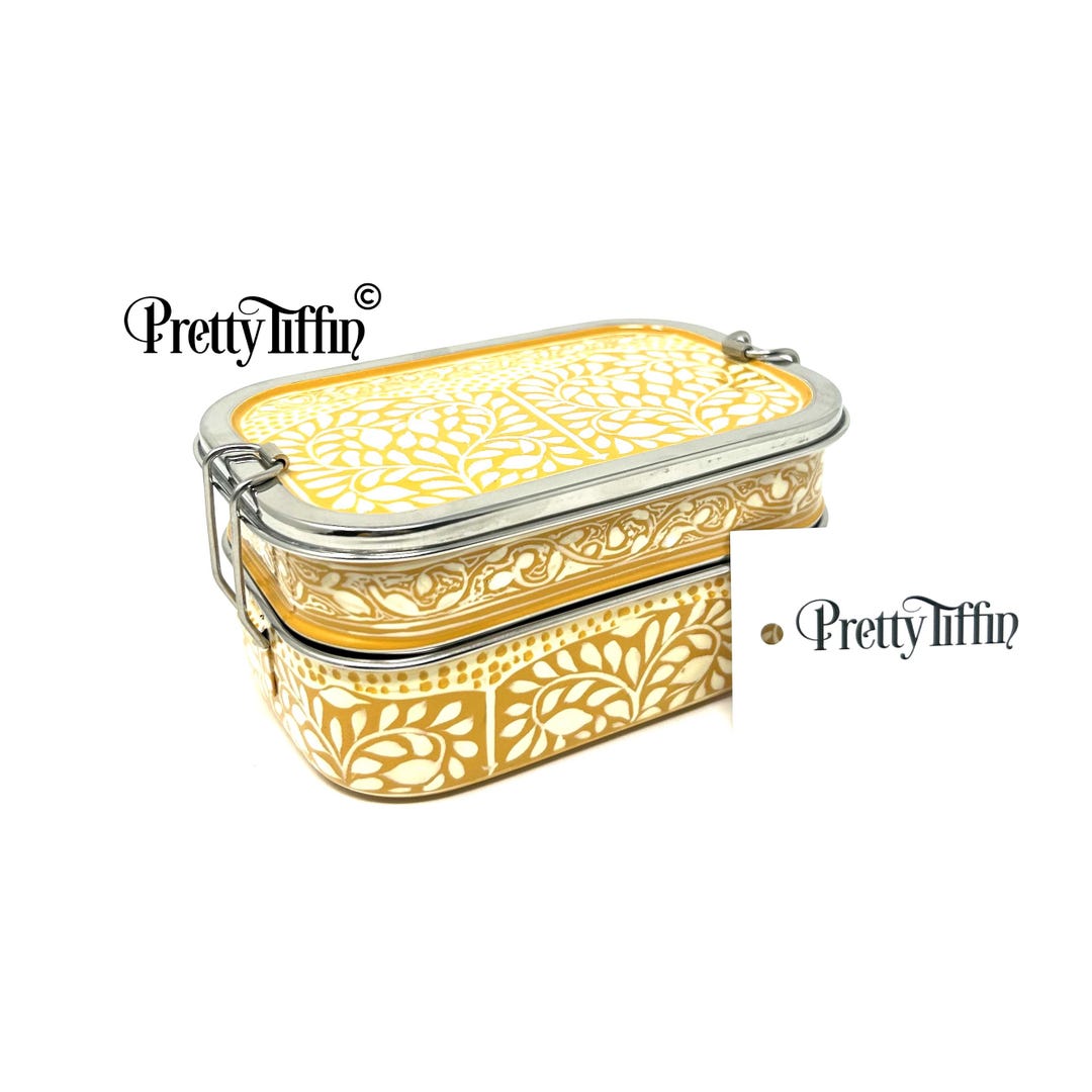 Hand Painted Bento Box Stainless Steel Bento Box, Nesting Lunchbox ...