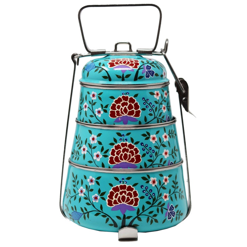 Traditional Indian Tiffin Box Eco Lunchbox Compartment - Etsy