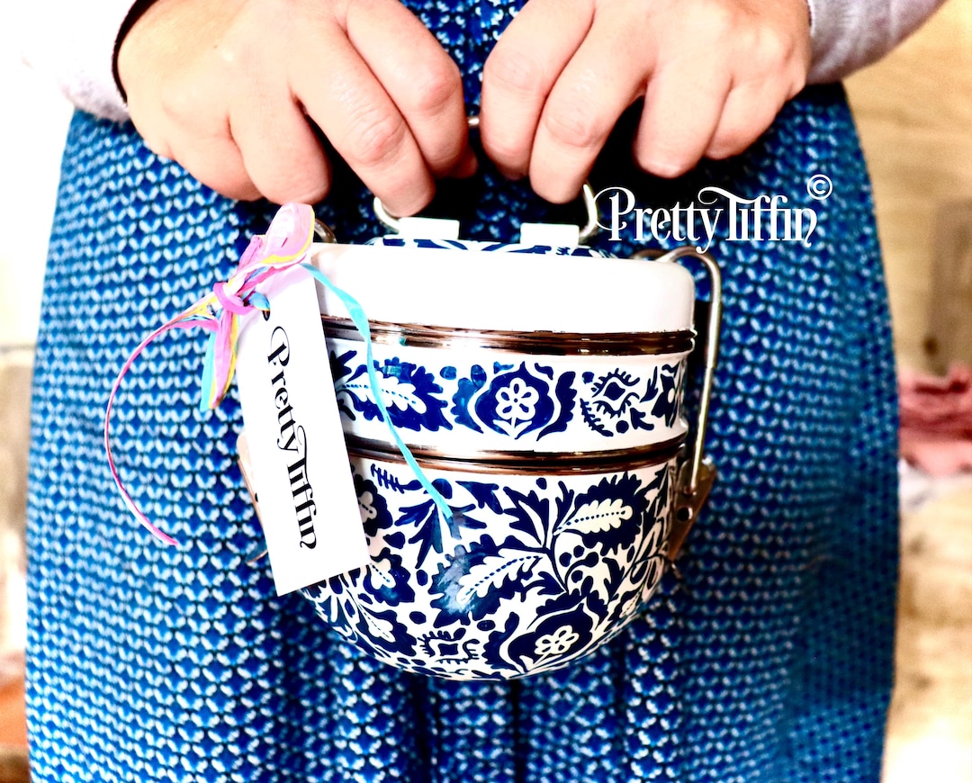 Round Tiffin Lunchbox, William Morris, Tiffin Tin, Dabba, Lunch Pail ...