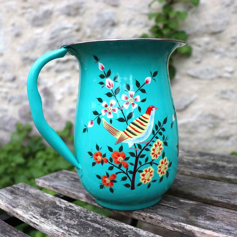 Hand Painted Pitcher - Etsy