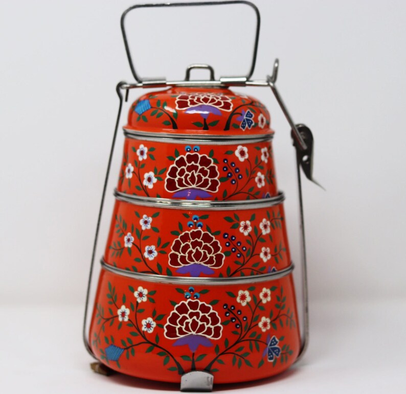 Traditional Indian Tiffin Box Eco Lunchbox Compartment - Etsy