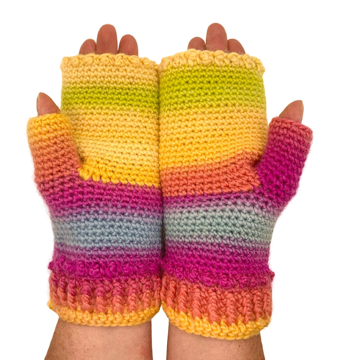 The Princess of Sweets, Fingerless Knit Mittens Gloves Mitts Wrist ...